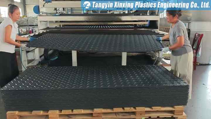 HDPE 4x8 Ft Heavy Duty Interlocking Plastic Sheets UV Excavator Floor ...