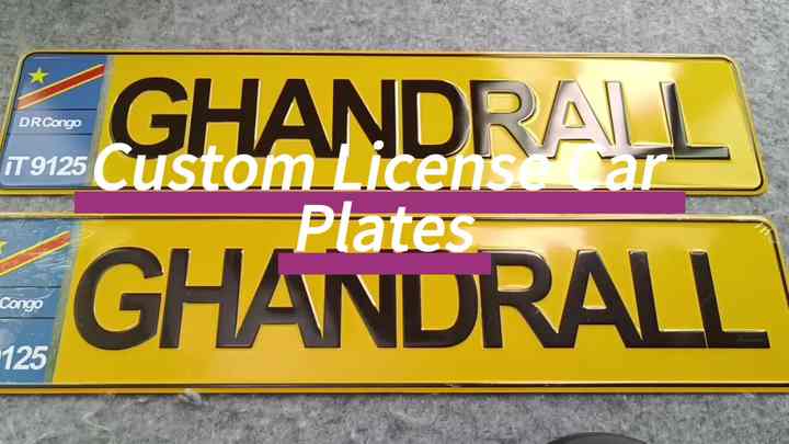 Custom Car Number Plates - Reflective, Secure, and Personalized
