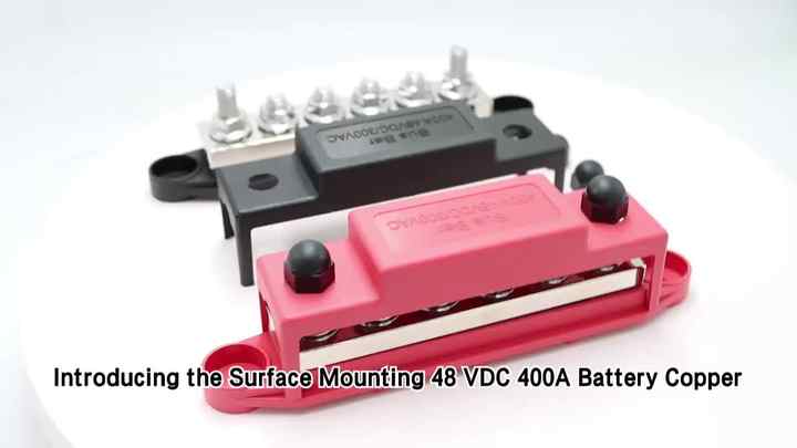Surface Mounting 48 VDC 400A Battery Copper Busbar 6 Way 5/16" Post(M8 ...