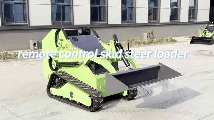 Mini Electric Skid Steer Loader Standing Driving Skid Steer Loader with ...