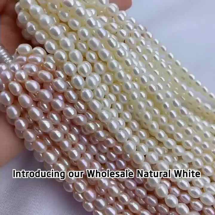 Small Size White Freshwater Rice Shape Pearls 2-3mm Natural Loose ...