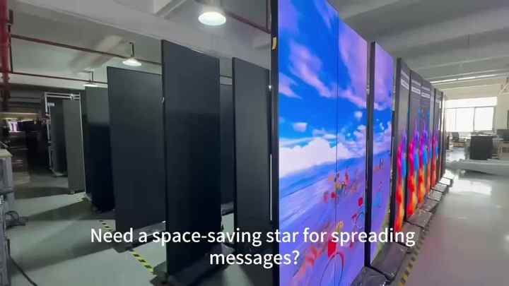 Up-and-down Folding Floor-standing LED Display Screen with P2.5 ...