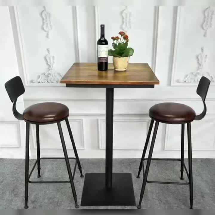 Modern Coffee Cafe Shop Furniture with Cushion High Counter Kitchen ...