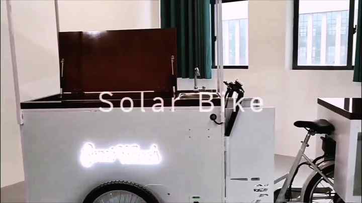 Outdoor 3 Wheel Electric Ice Cream and Pancake Food Bicycle Cargo Bike ...