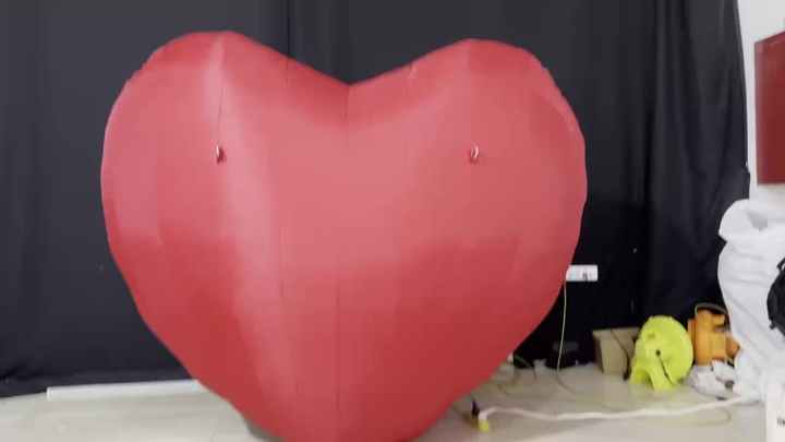 Pink Inflatable Heart for Advertising, Aerial Arts Heart Balloon ...