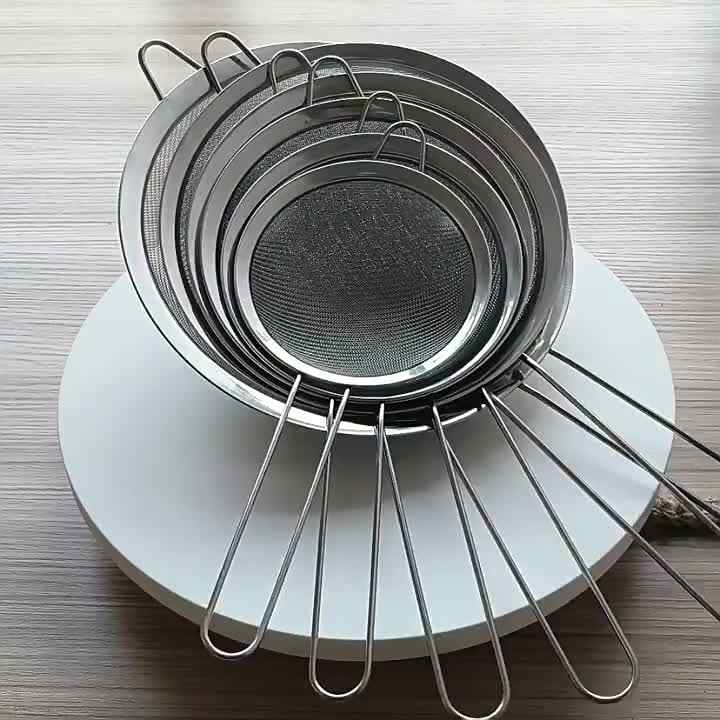 Small Kitchen Stainless Steel Metal Strainers Fine Mesh Colanders ...
