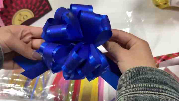 6-Inch Two-tier Mixed Color Luxury Organza Gift Ribbons with Pom Pom ...