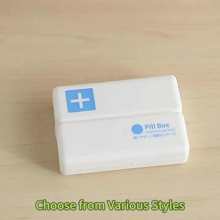 Customized Logo Clear PP Child-Resistant Multicolor Medicine Pill Box ...