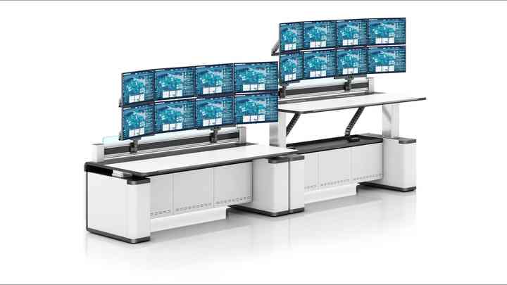 SCADA Command Center Operations Room Integrated-monitor Console CCTV ...