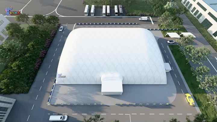 Indoor Football Field Tent Support Structure Inflatable Dome Custom Air ...