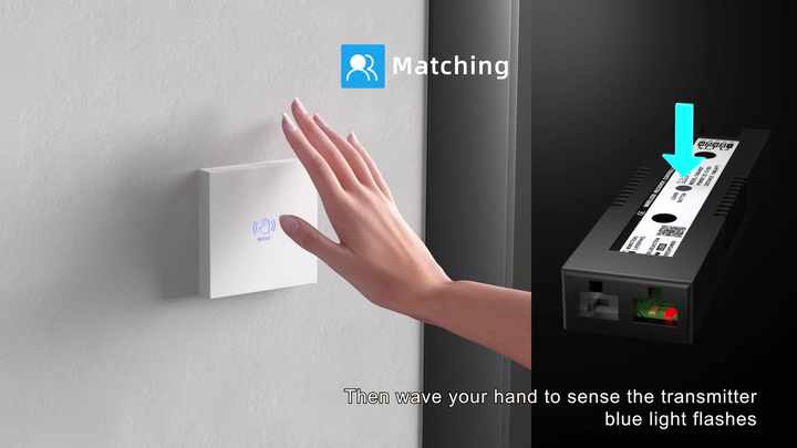 Touchless Wireless Wired Hand Wave Sensor Switch with ReceIver 86 mm X ...