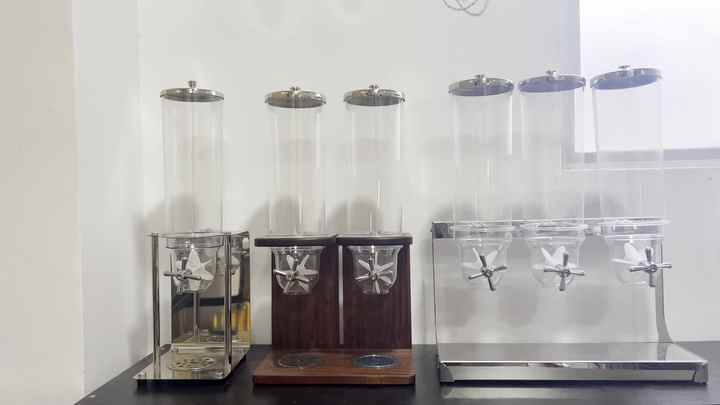 Stainless Steel Grain Dispenser Coffee Bean Dispenser Cereal Dispenser ...
