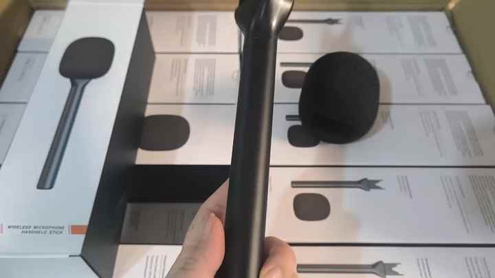 Metal Microphone Interview Handheld Stick Reporter Outdoor Bracket ...