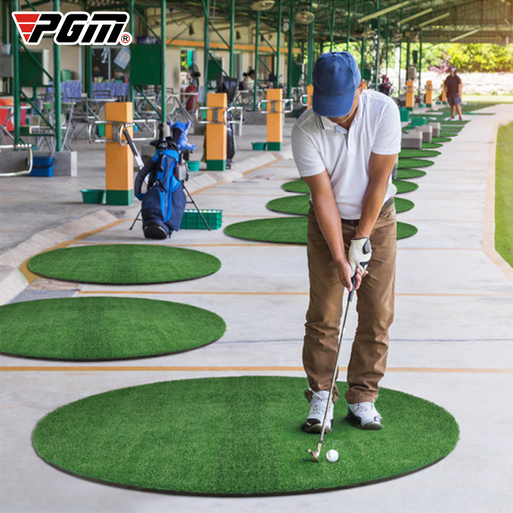 PGM DJD027 Durable Nylon Long Grass Round Golf Driving Mat with high ...