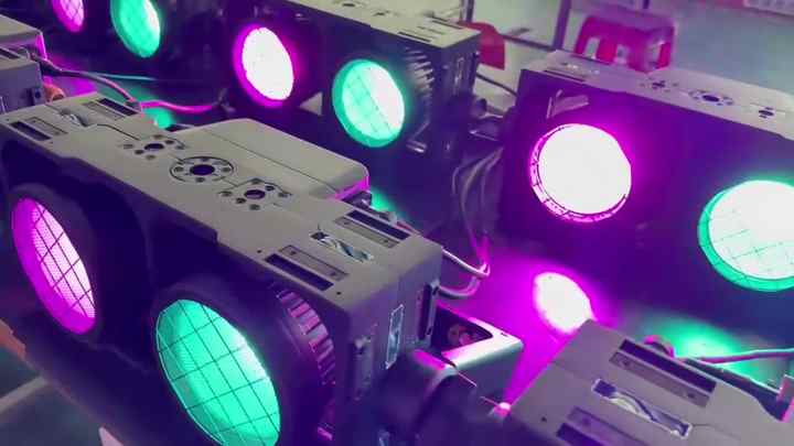 2 Eyes RGBW LED Waterproof IP65 DMX512 4/8CH Sound-Activated Blinder ...