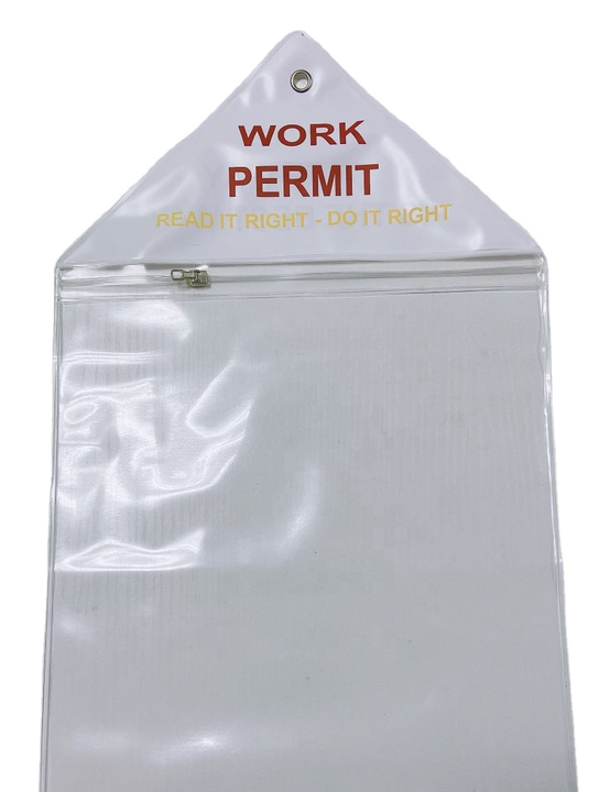 Factory PVC Work Permit Waterproof Document Holder - A4