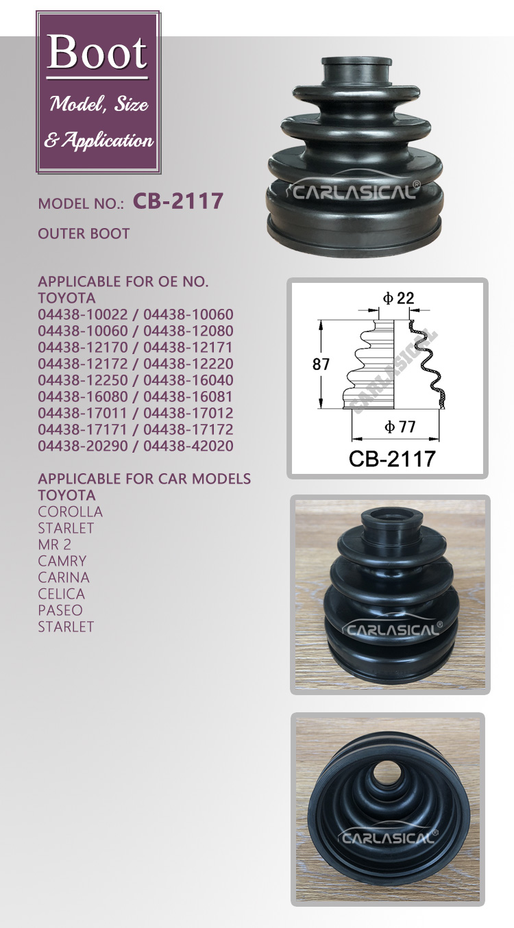 Auto Rubber Parts Transmission Shaft Constant Velocity Joint Rubber ...