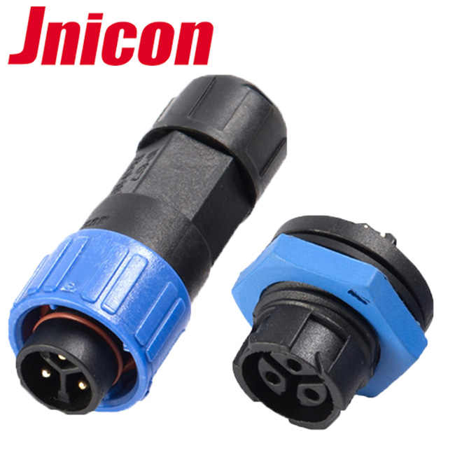 Jnicon M16 Push Locking Waterproof 12 Volt 3pin Connectors