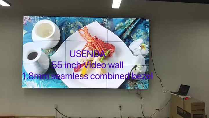 46 55 Inch 4K Uhd Slim Bezel Advertising Lcd Video Wall Monitor with ...