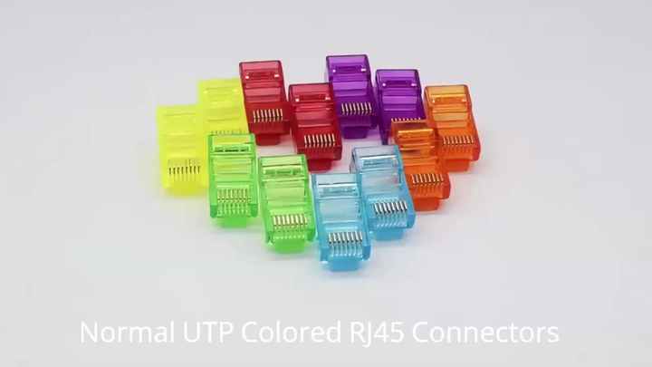 Transparent/Colored Network Connector Cat6/Cat6a/Cat5e Crystal Head ...