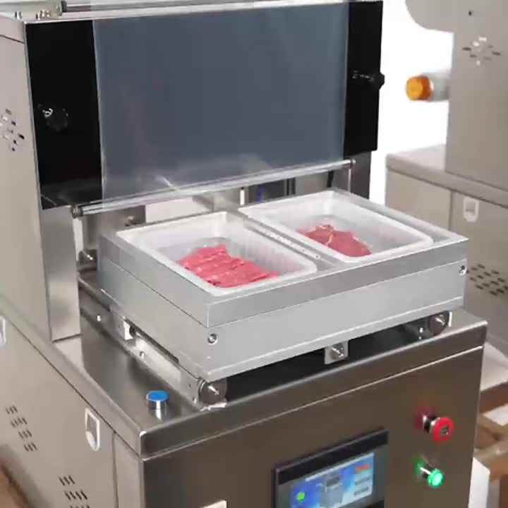 Tabletop Map Tray Sealing Machine Fast Food Nitrogen Flush Packaging ...
