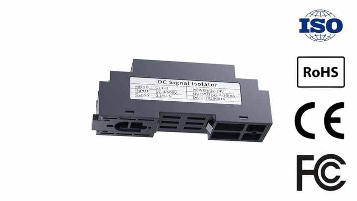 DC24V Power Supply Galvanic Signal Isolator 4-20mA 0-75mV 0-10V -10-10mA 0-2000V AC DC Signal ...