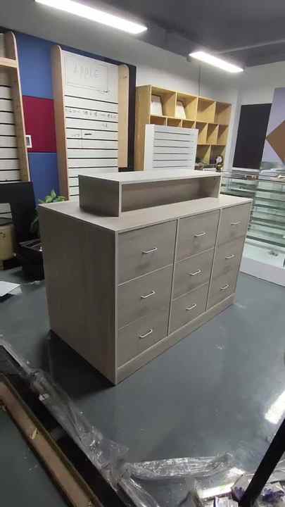 Assembled All in One Counter Wood Base Store Restaurant Reception Cash ...