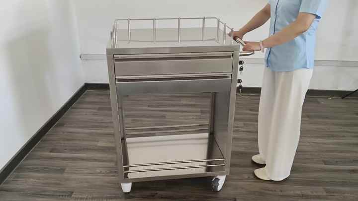 Medical Stainless Steel Instrument Cart 3-Year Warranty Hospital ...