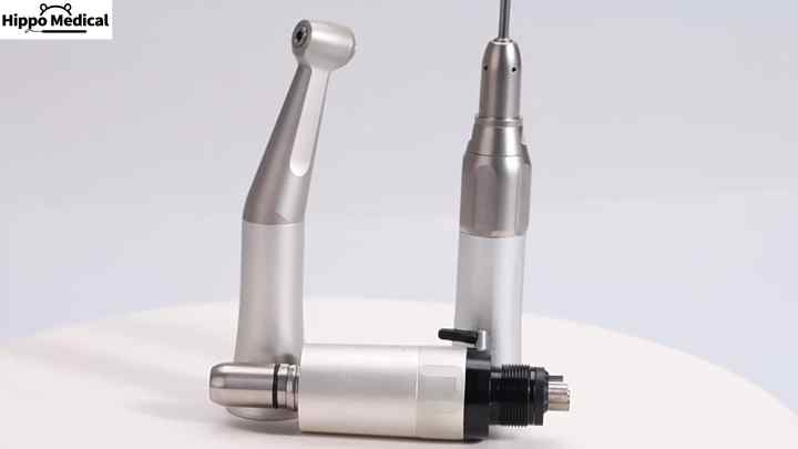 Dental Low Speed Handpiece Set Curved Straight Handpiece + Drive Motor ...
