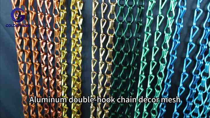 Factory Supply Double Hook Aluminum Chain Mesh Curtain Lightweight ...