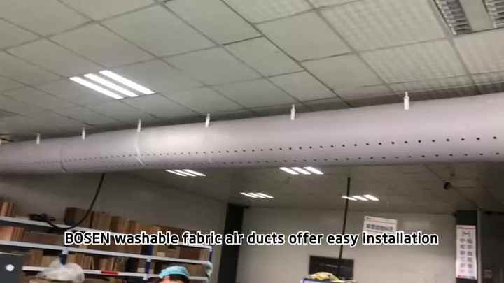 B1 Level Fire-Resistant Flame-Retardant Air Fabric Duct System ...