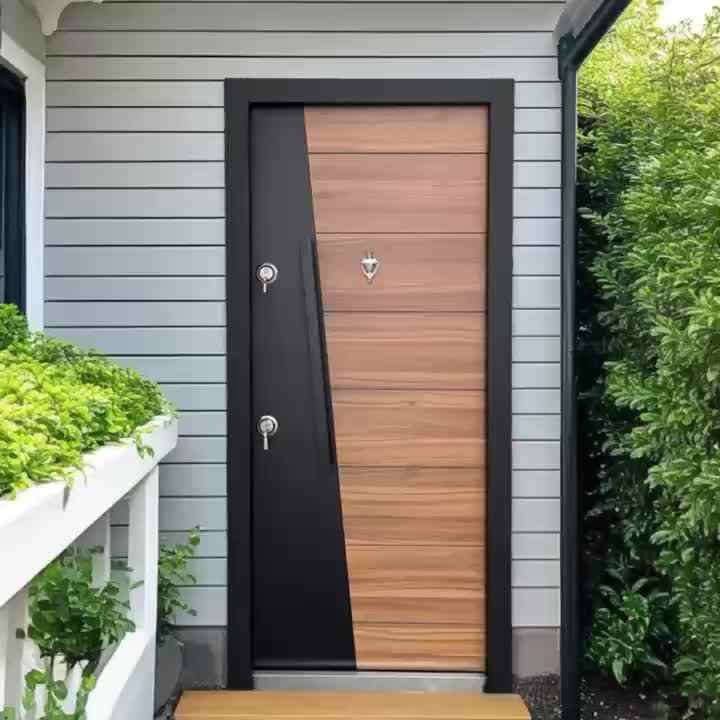 Latest Design Look Smart Exterior Entry Front Steel Puerta Blindada ...