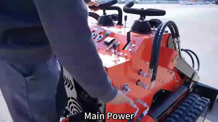 All-Terrain Mini Skid Steer Loader with 4-Wheel Drive and Differential ...