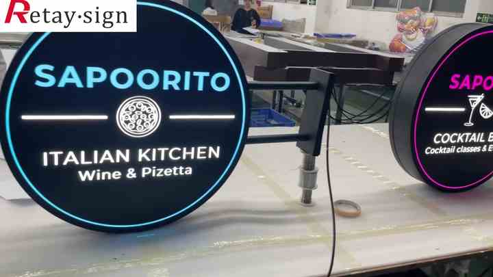 Custom Advertising Light Display Sign Acrylic Led for Outdoor Coffee ...