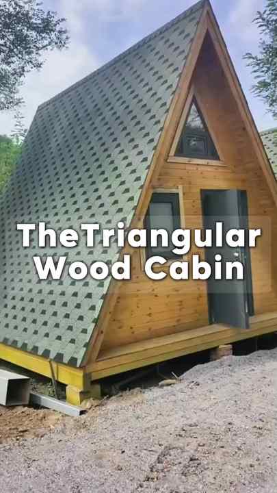 Wooden Prefabricated Triangle Log Cabin Homes - Modern Modular Cabin ...