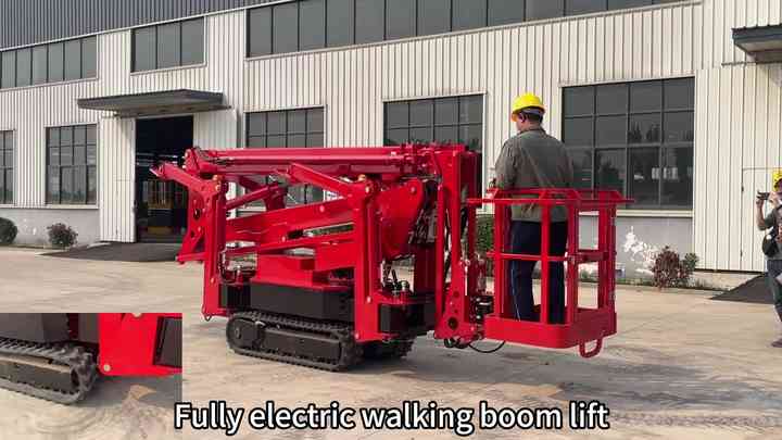 21m Electric Hydraulic Remote Control Crawler Type Articulated Boom ...
