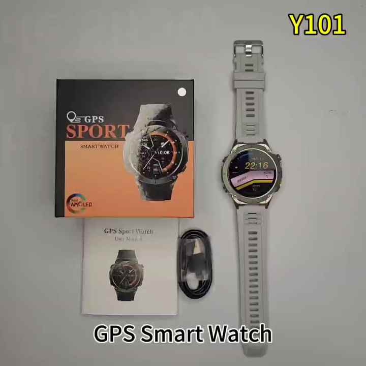 Y101 Smart Watch 2025 - AMOLED GPS Watch with 3ATM Waterproof