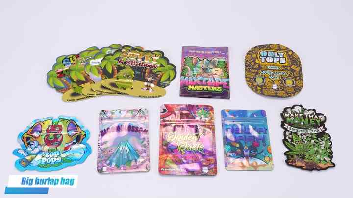 Custom Printed Resealable Cali Packs Smell Proof Shaped Stand up Pouch ...