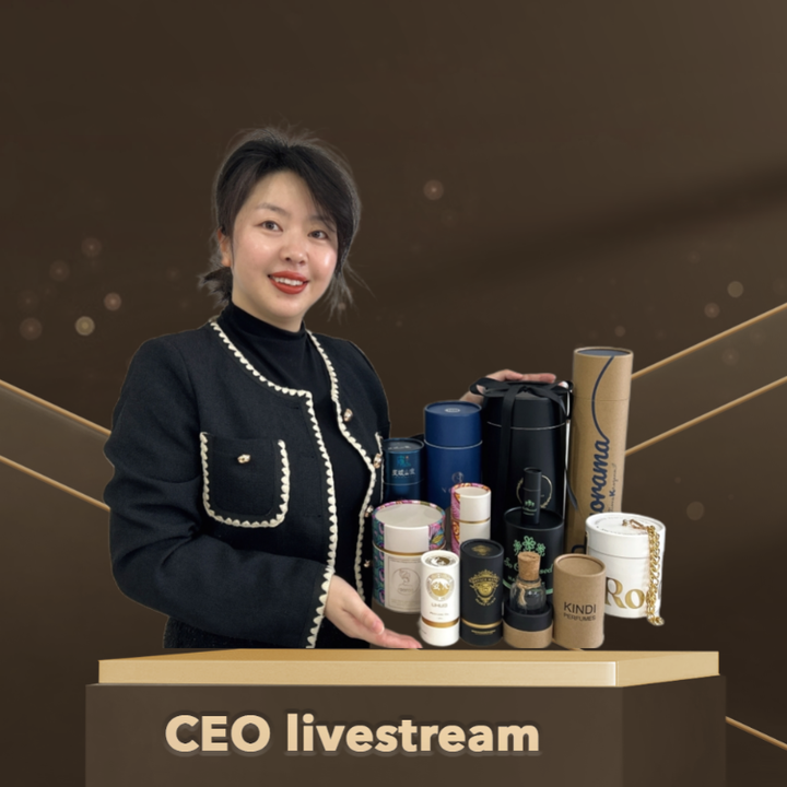 Soy Ink Custom Print Logo Powder Packaging Paper Tube Food Grade Paper ...