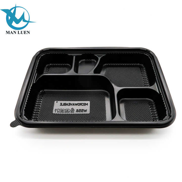 Japanese Style 5 Compartment Bento Box - Eco-Friendly & Disposable