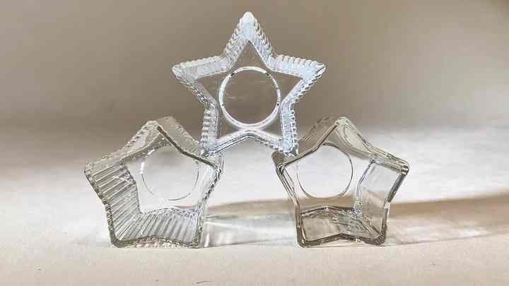 Transparent Five-Pointed Star Glass Candelabra Heat Resistant Eco ...