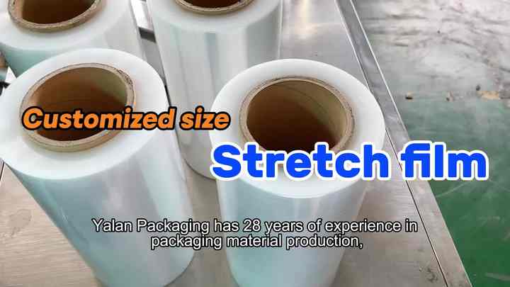 Machine Grade PE LLDPE Transparent Stretch Film Roll Soft High Adhesion ...