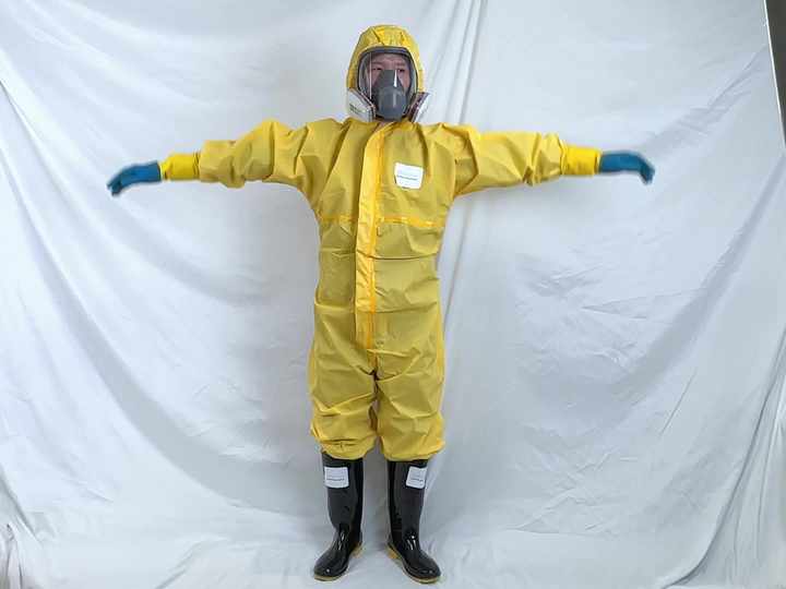 CE Disposable Hazmat Suit Protection Clothing Coverall Against ...
