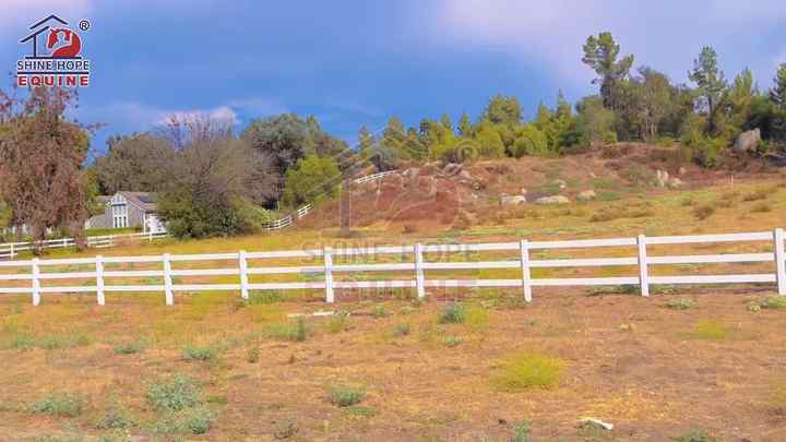 Heavy Duty 4 Rail PVC Farm Fence for Horses Premium Vinyl Horse ...