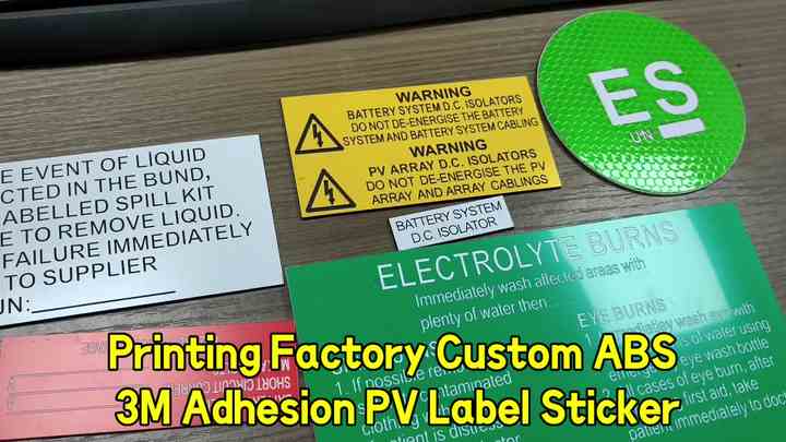 Custom PV solar label Kit ABS Plastic Solar Power Labels for Australia ...