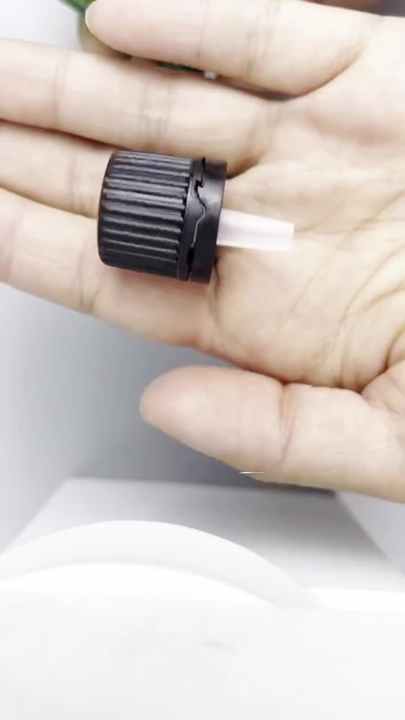 Plastic Black Screw Tamper-Evident Cap Essential Oil Dropper Cap With ...
