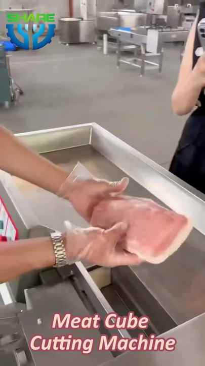 Diced Chicken Meat Cutting Dicing Machine Meat Cube Cutter Production ...