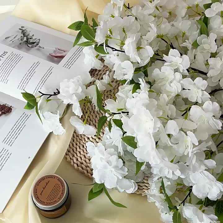 2026 Simulate 4-pole Encrypted Cherry Blossom Branches, Decorate Trees ...