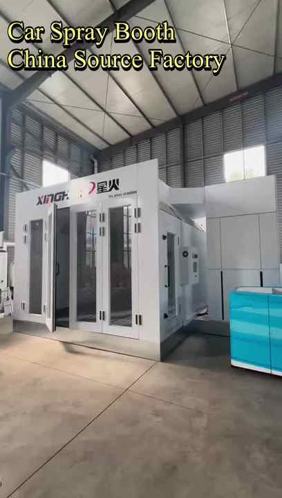 Auto Spray Booth Electric Heating LED Lighting CE Certified 1000 LUX ...