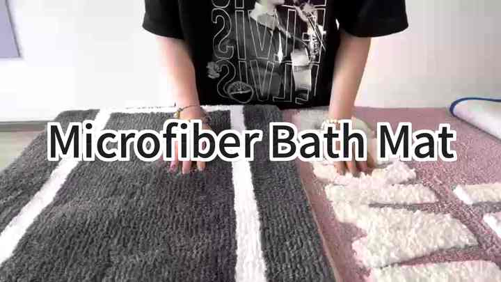 Skymoving Custom Modern Microfiber Bath Mats with TPR Backing New Water ...